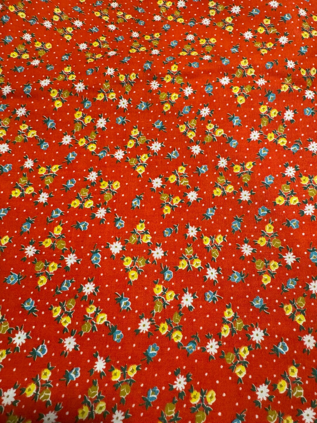 17” Vintage 1960’s Floral Print Calico Cotton Fabric 35” Wide - Etsy