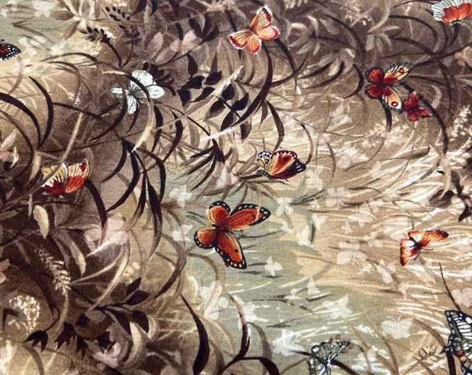 18 Vintage Hoffman Natures Elements Floral Butterfly Print Cotton ...