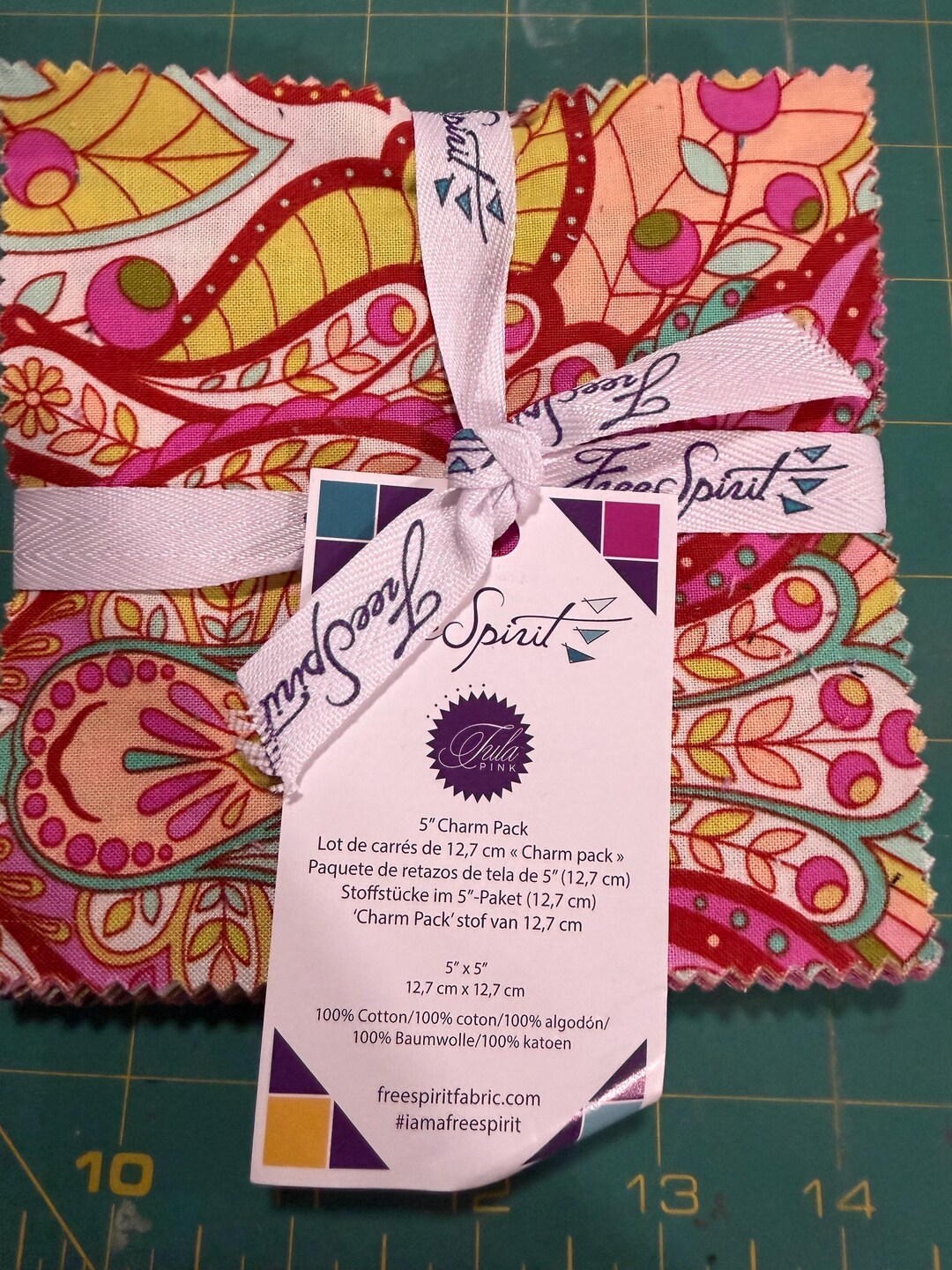 Slow & Steady” 5” Stacker Charm Pack Cotton Fabric by Tula Pink for ...