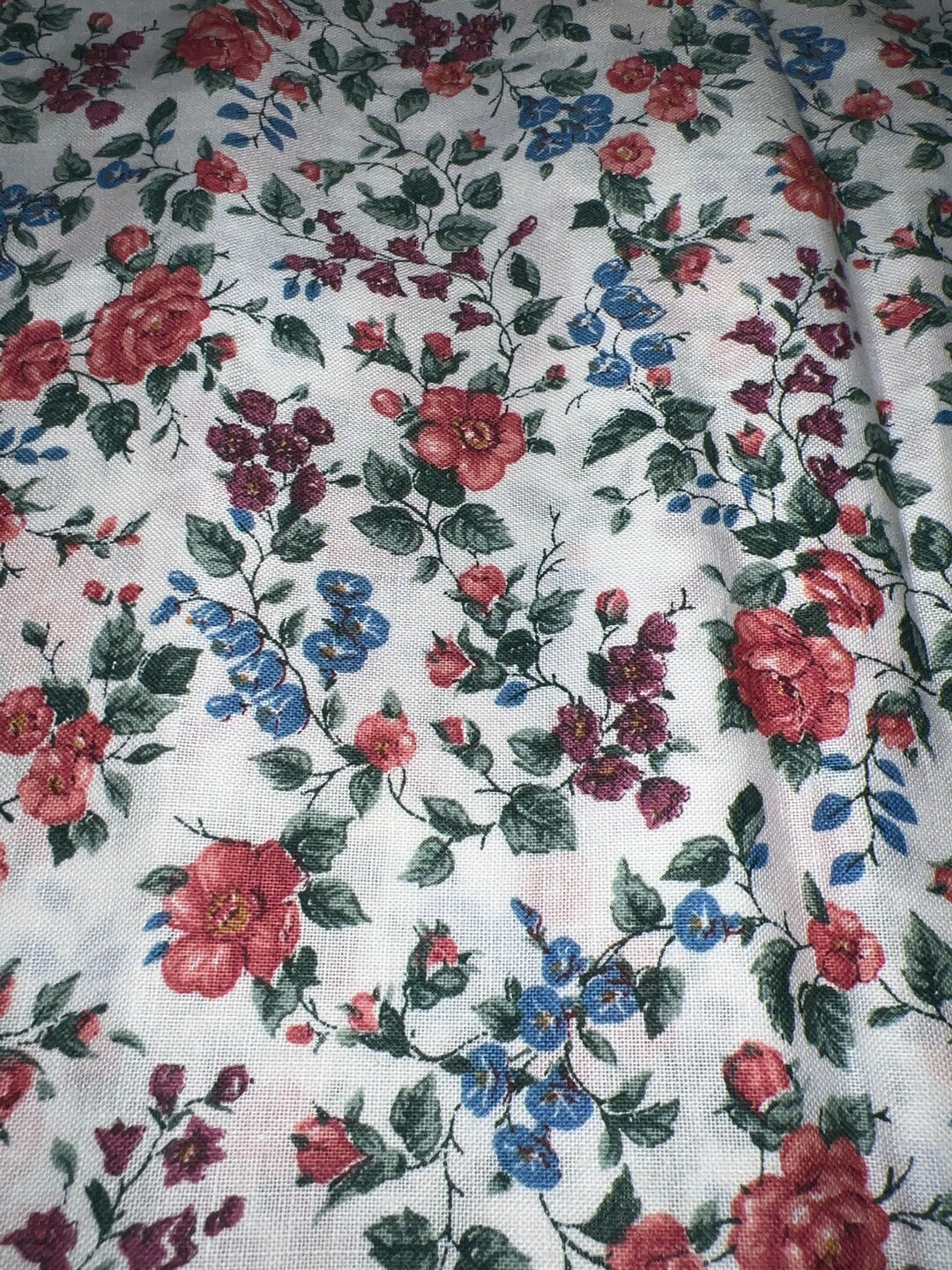 1/2 Yd Vintage All Over Flowers by VIP Cranston Print Works Cotton Fabric - Etsy