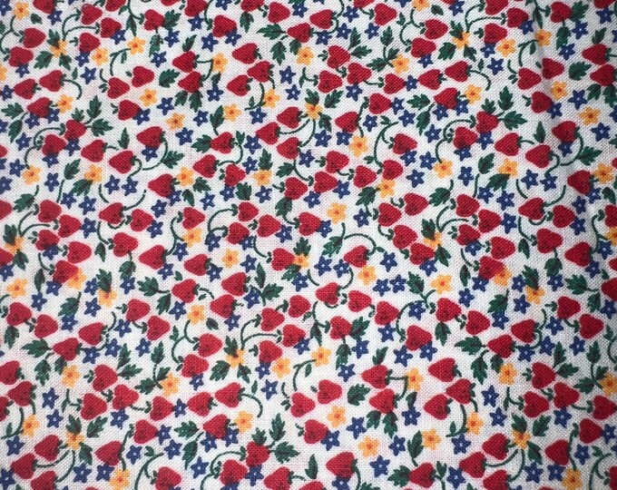 1/2 Yd Vintage Allover Strawberry Print for VIP Cranston Collection ...