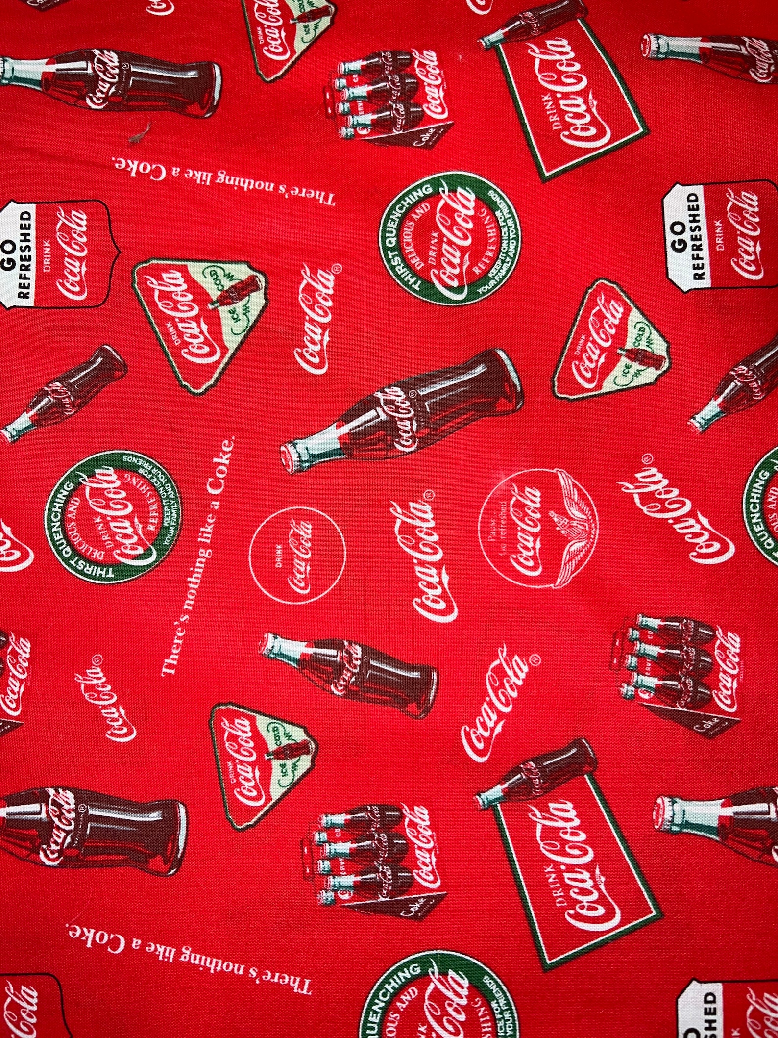 Fat Quarter Allover Coca Cola Coke Print by Sykel Cotton - Etsy