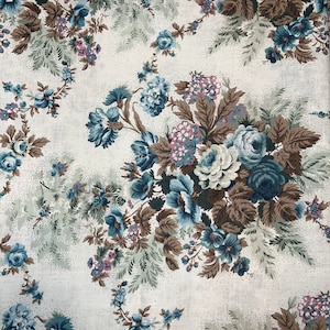 1/2 Yd Vintage All Over Large Flowers by Cranston Print Works Cotton Fabric - Etsy