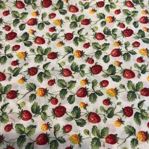1/2 Yd Vintage Allover Strawberry Print for Concord Cotton Fabric - Etsy