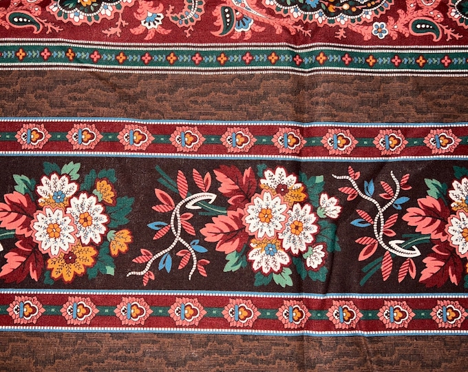 1/2 Yd Vintage Floral Stripe by VIP Cranston Print Works Cotton Fabric - Etsy