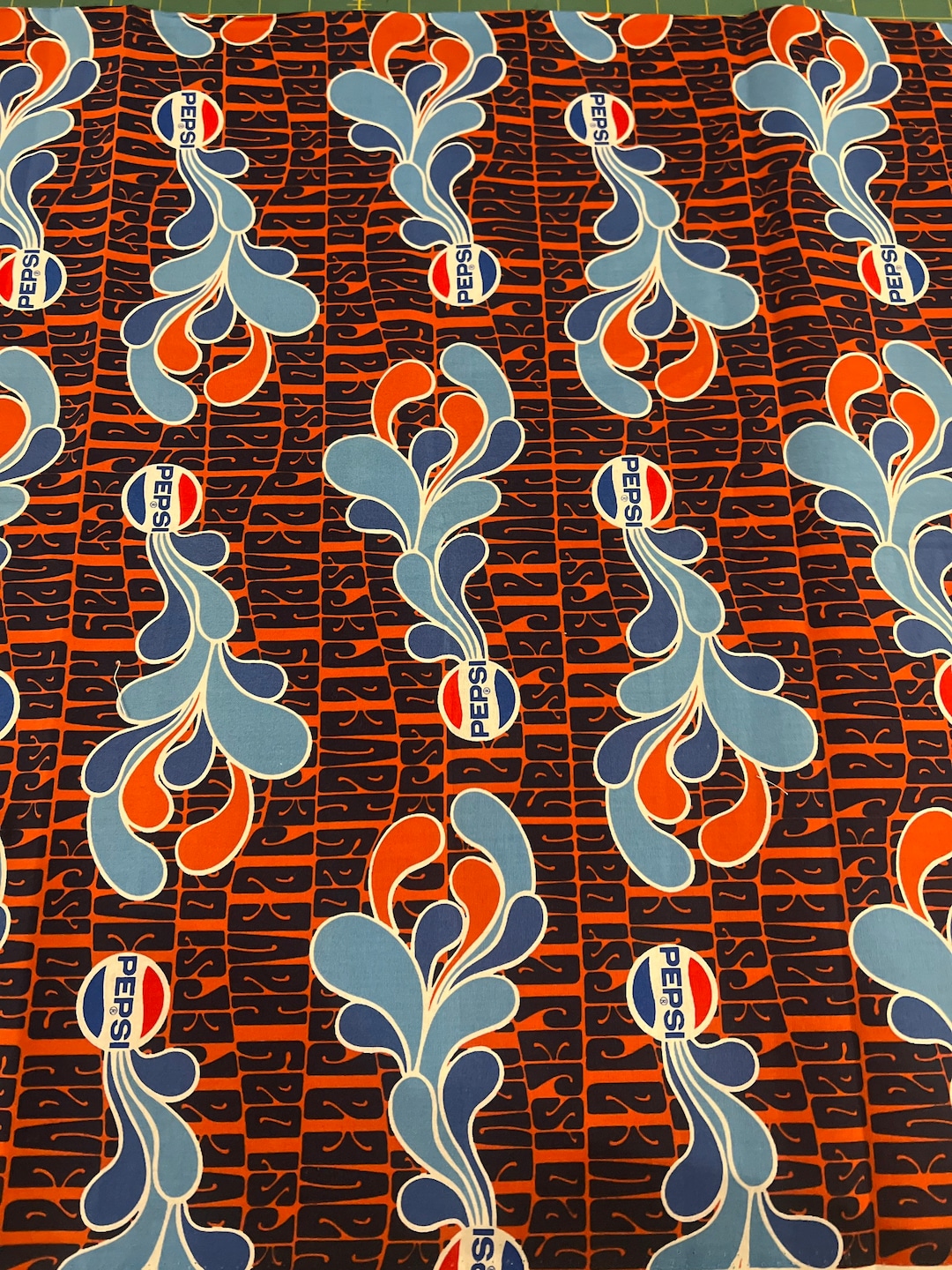 Fat Quarter Pepsi Wave Print by Camelot Cotton Fabric - Etsy