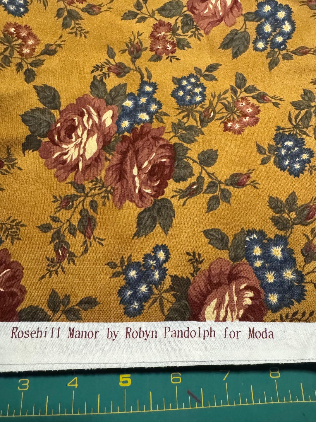 1/2 Yd “rosehill Manor” by Robyn Pandolph Floral Paisley Print Cotton ...