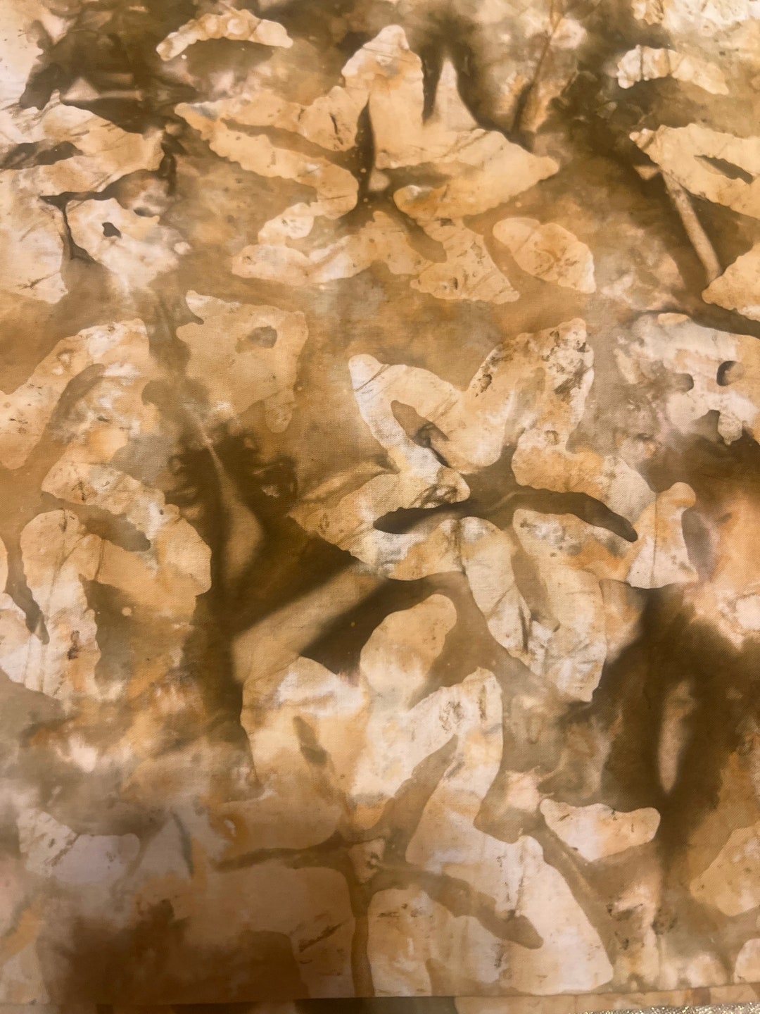 1/2 Yd Starfish Brown Tone Batik Cotton Fabric - Etsy