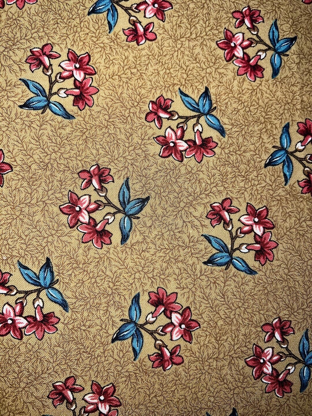 17” “broderie Perse” American Folk Art Museum Floral Print Cotton ...