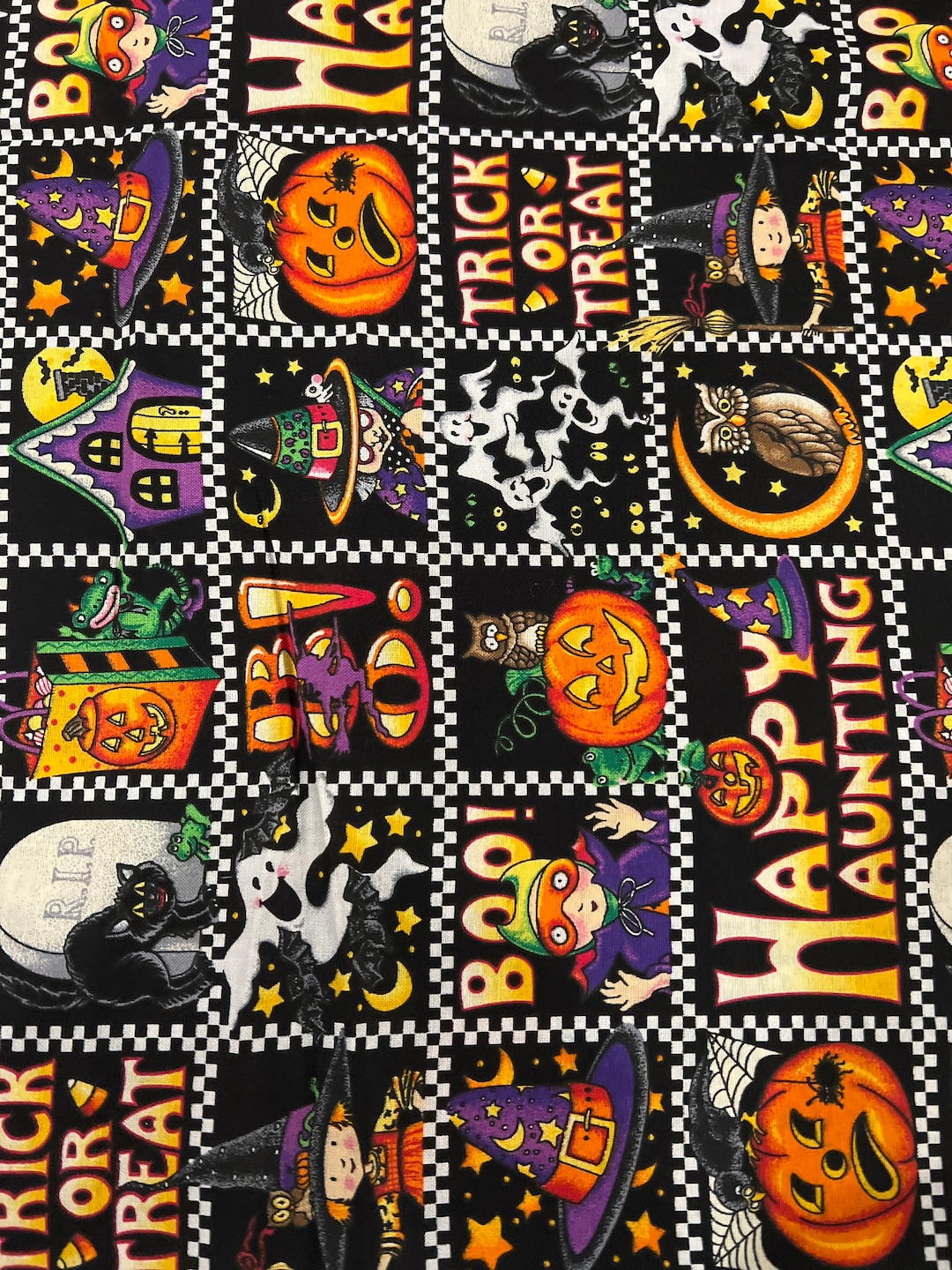 FAT QUARTER Rare Mary Engelbreit Halloween Patch Cotton Quilt Fabric - Etsy