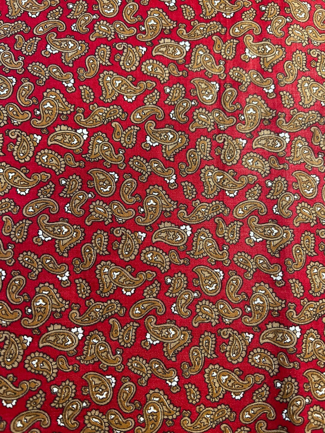 1/2 Yd Vintage Small Paisley Print Cotton Fabric by VIP Cranston - Etsy