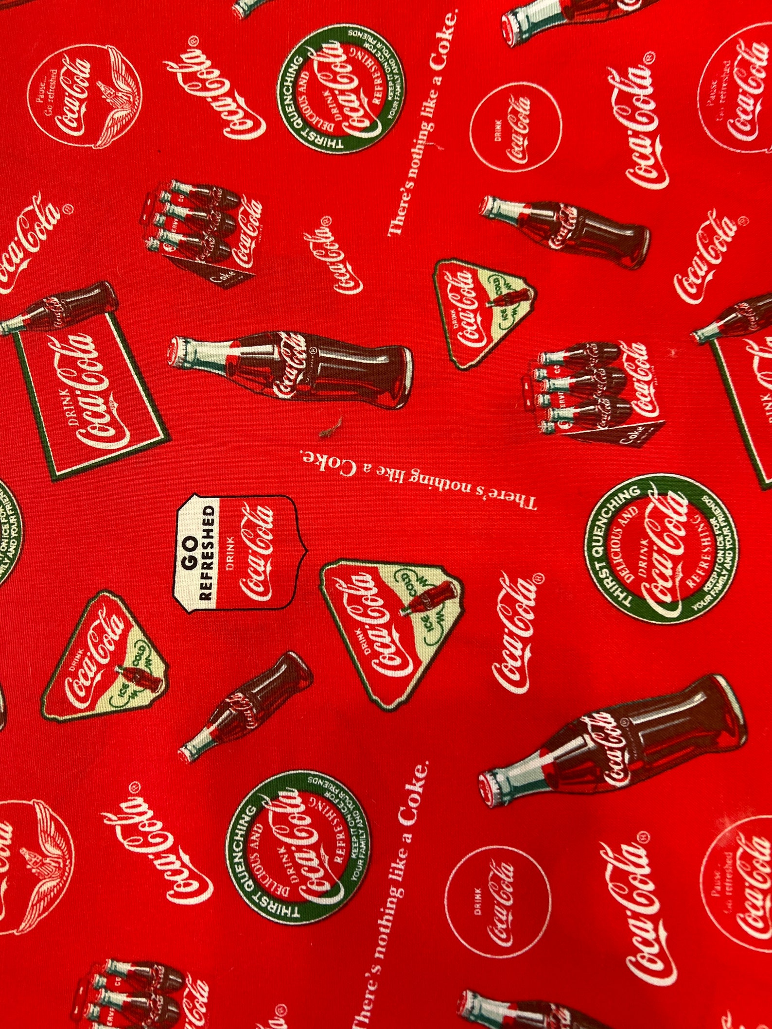 Fat Quarter Allover Coca Cola Coke Print by Sykel Cotton - Etsy