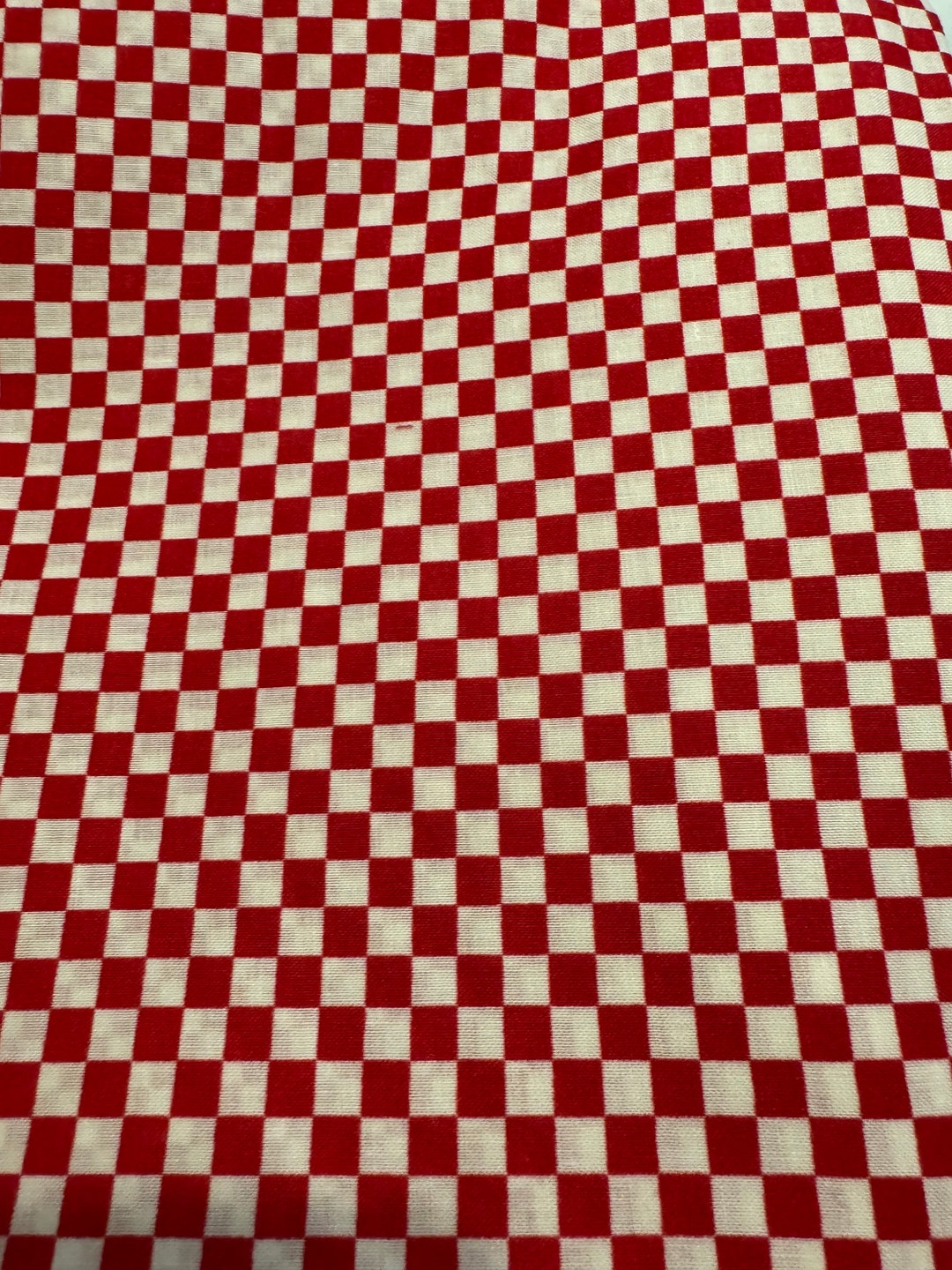 FAT QUARTER Mary Engelbreit Red Checkered Print Cotton Quilt Fabric - Etsy