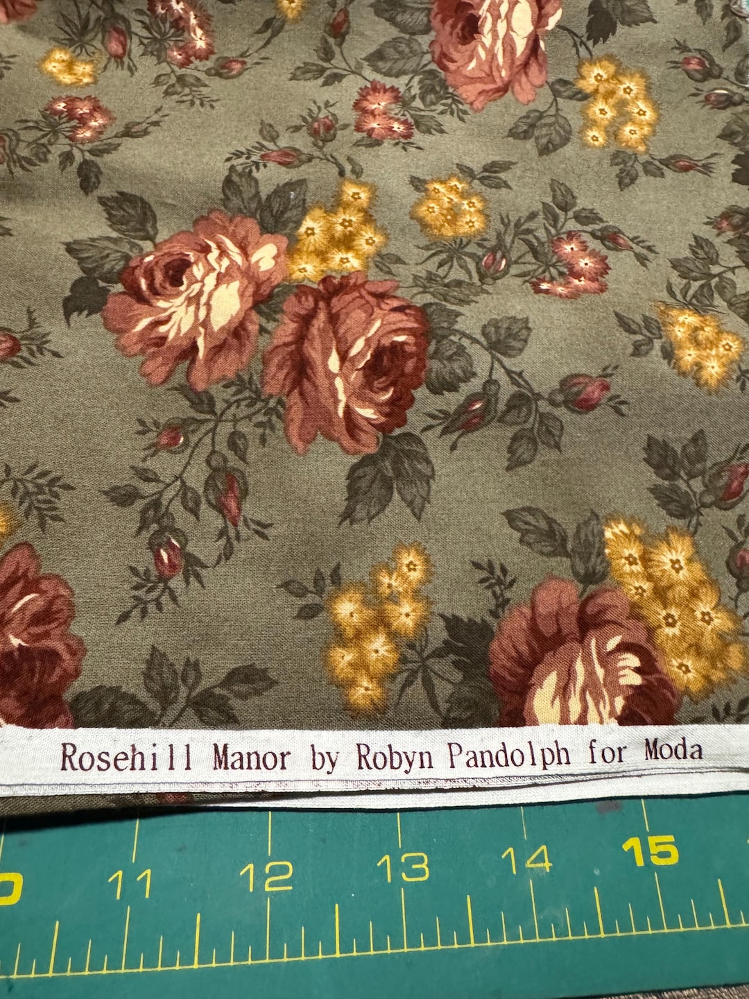 17” “rosehill Manor” by Robyn Pandolph Floral Print Cotton Fabric for ...