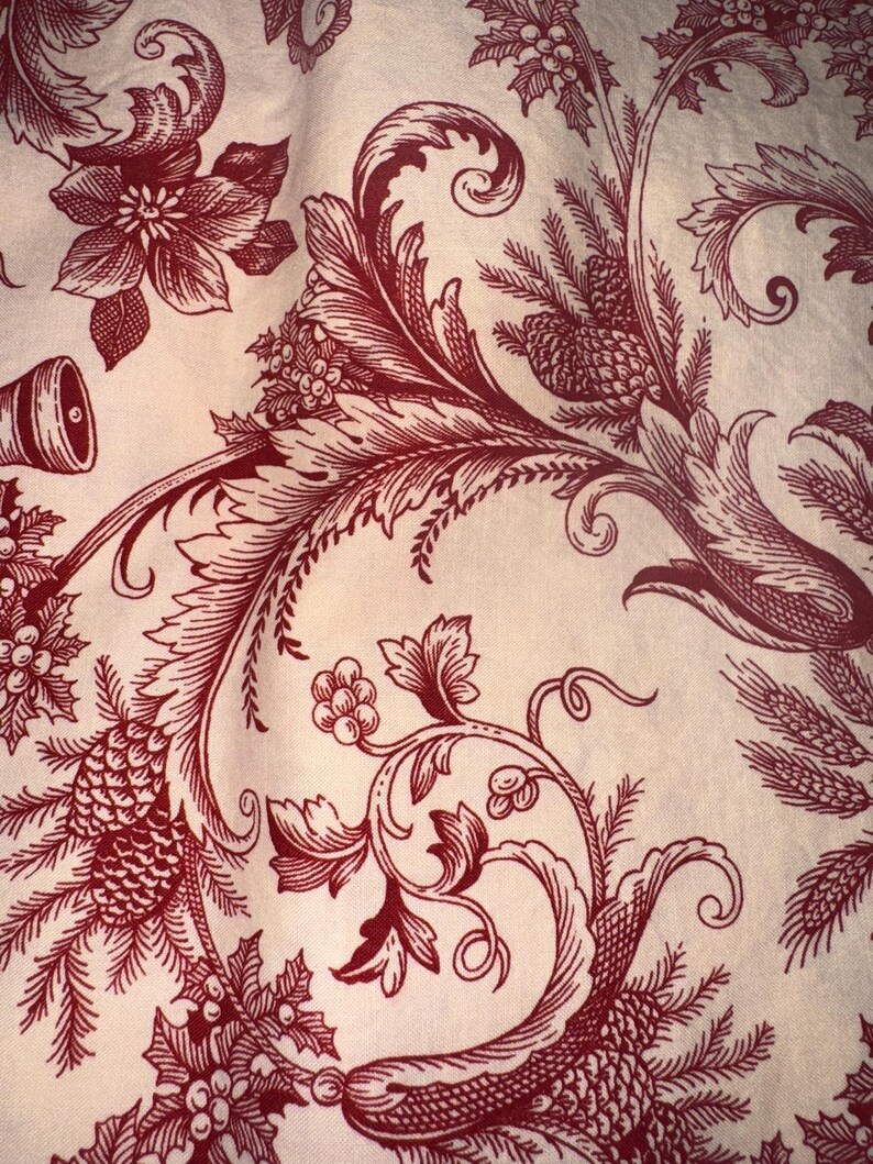 17” “traditions ” Floral Holiday Print by Sentimental Studios for Moda ...