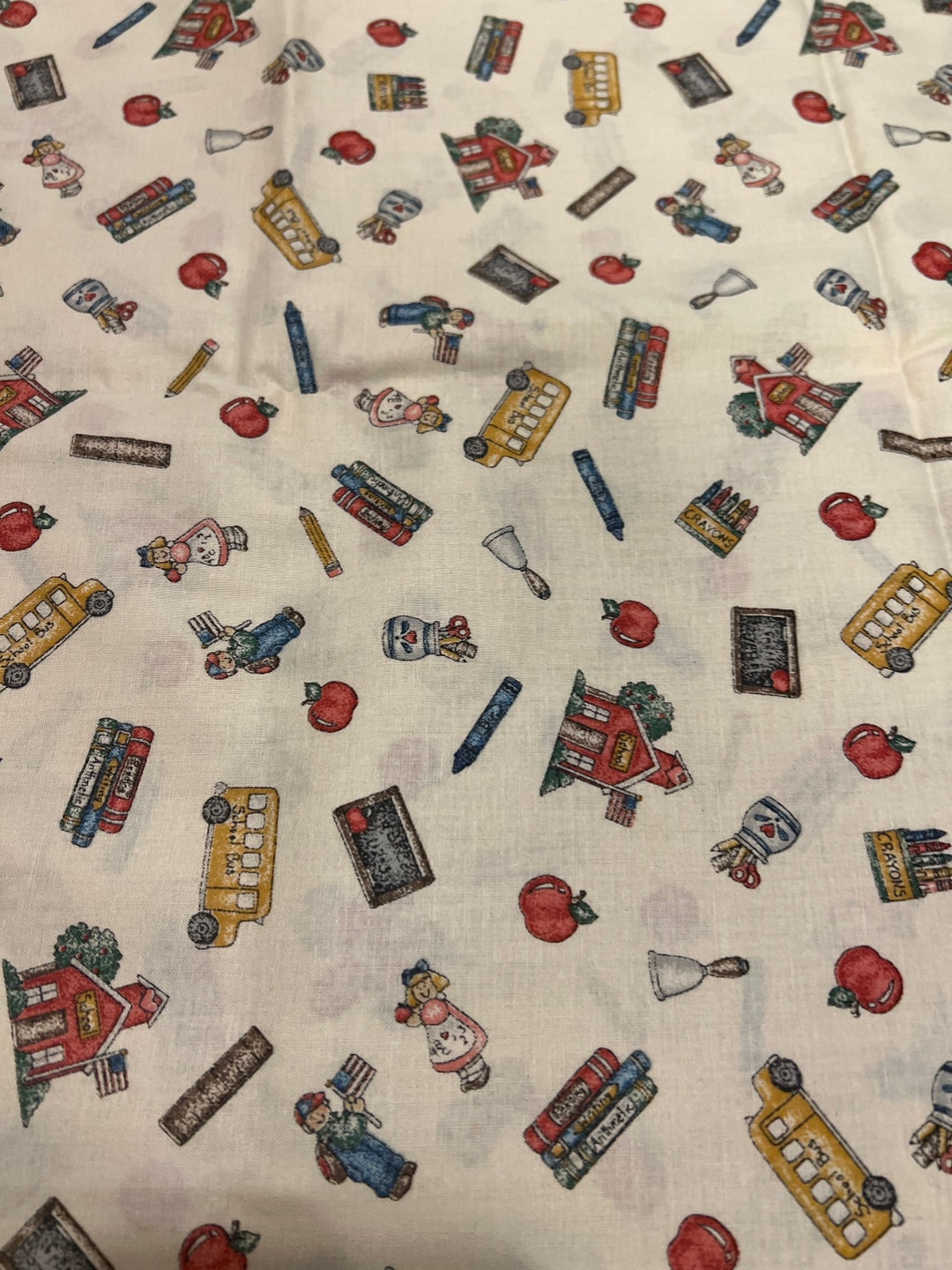 1/2 Yd Vintage All Over School Theme by Dianna Marcum for Marcus ...