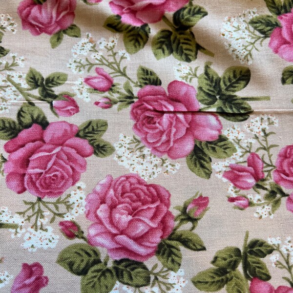 Rose Print Fabric - Etsy