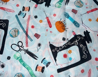 Whimsical Sewing Fabric Sewing Notions by Luli_print Ditsy Floral Cute ...