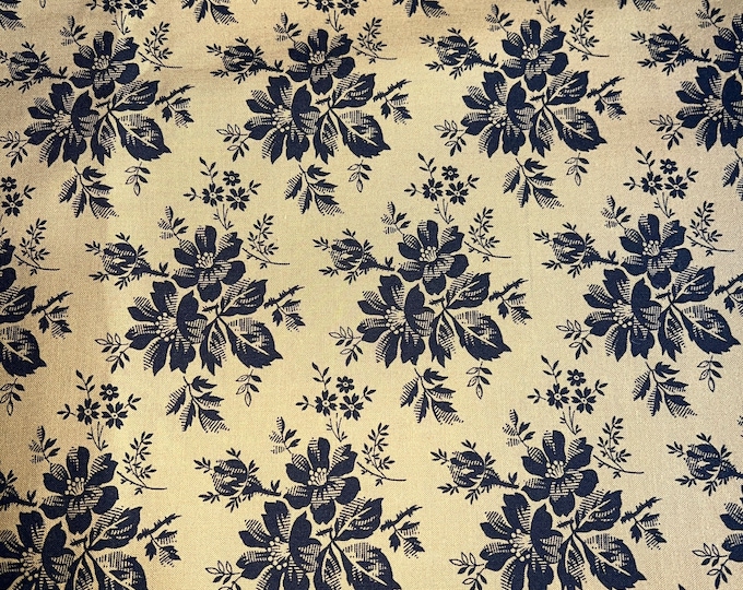 1/2 Yd Vintage 1800’s Reproduction Floral Print Cotton Fabric - Etsy