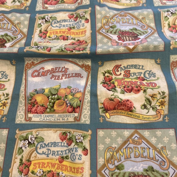 Campbell Soup Fabric - Etsy