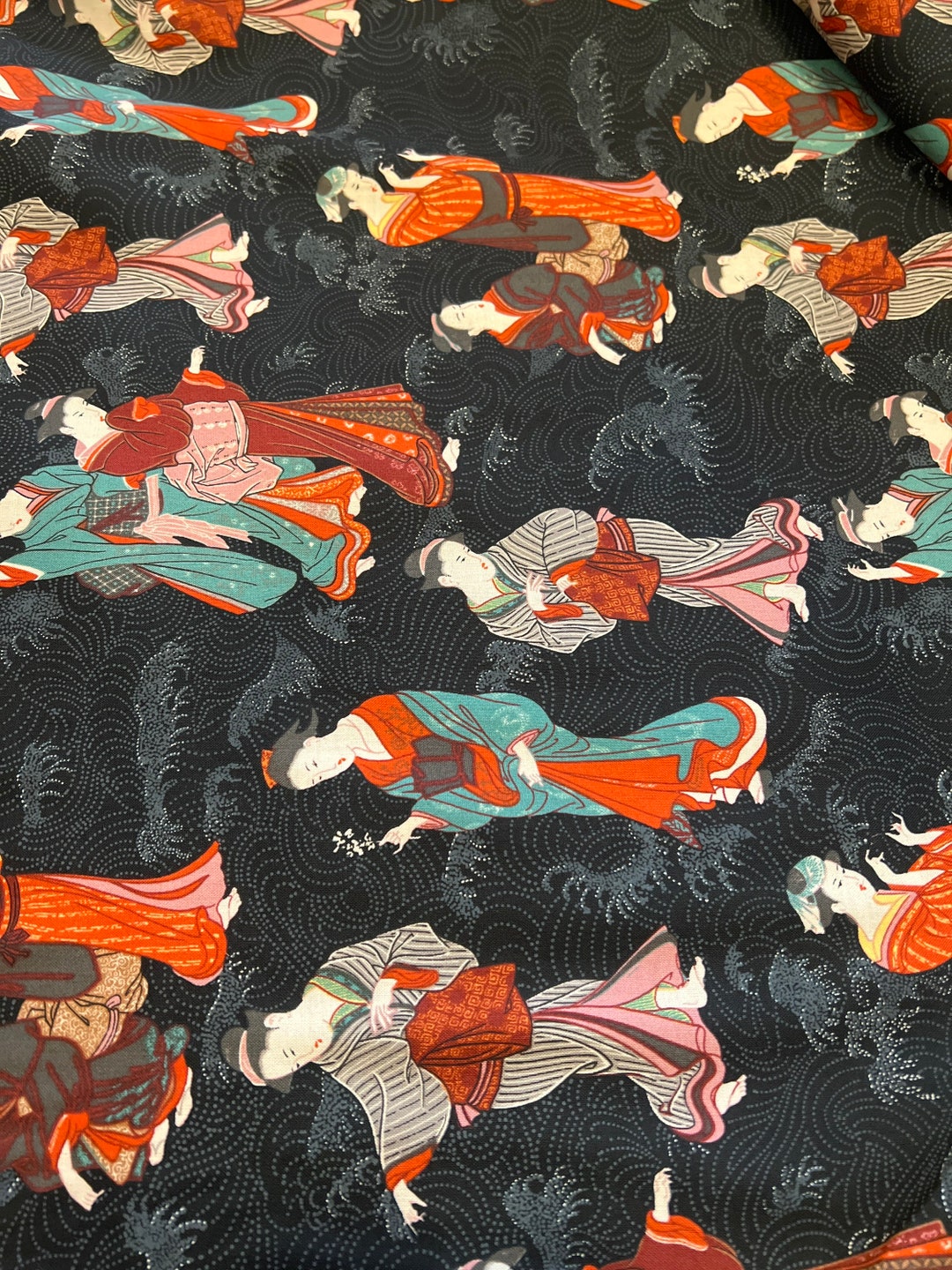 17” “nami” Allover Asian Geisha Print by Moda Cotton Fabric - Etsy