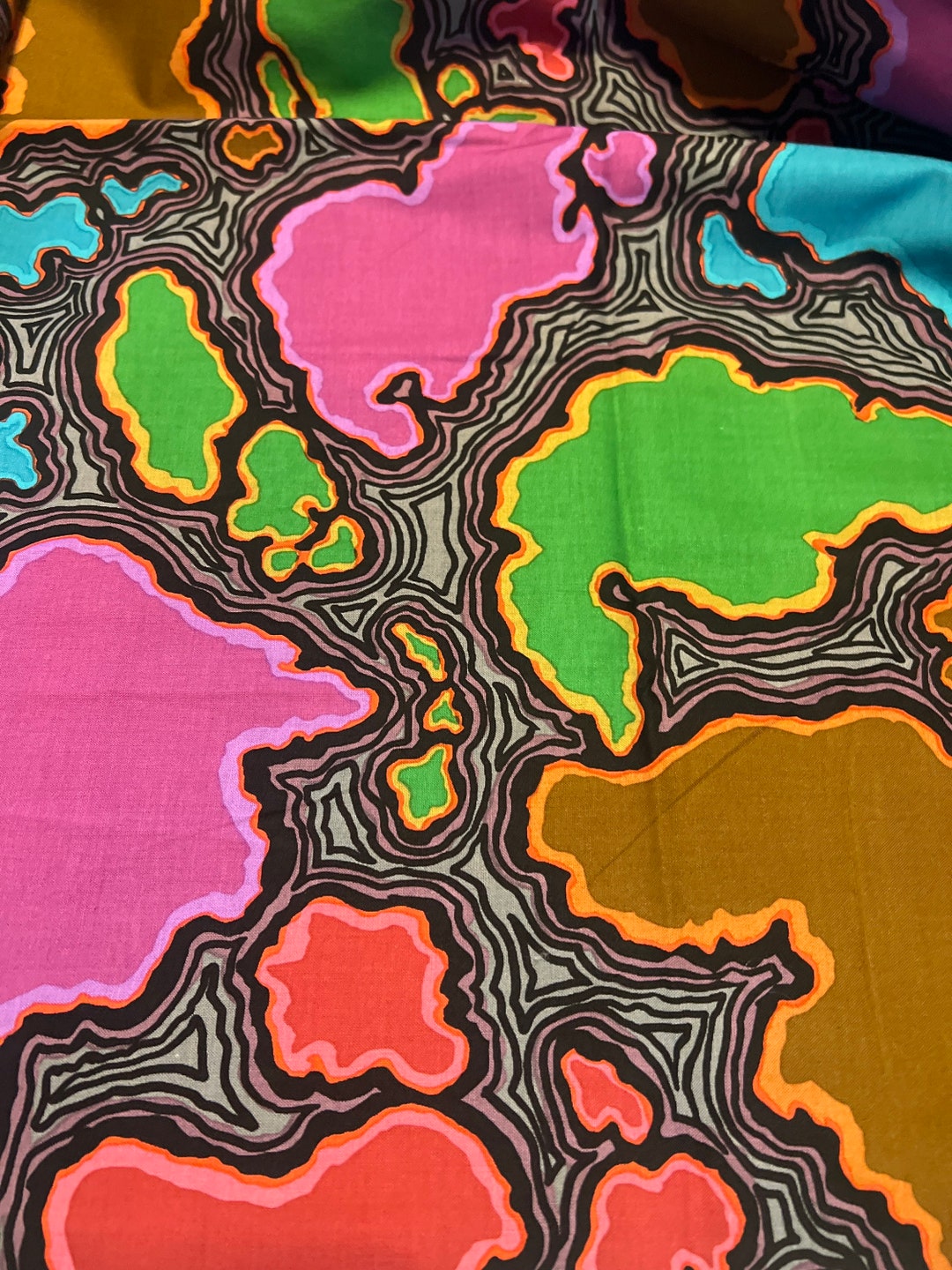 Fat Quarter Retired Kaffe Fassett "Map" Baumwollstoff - Etsy.de