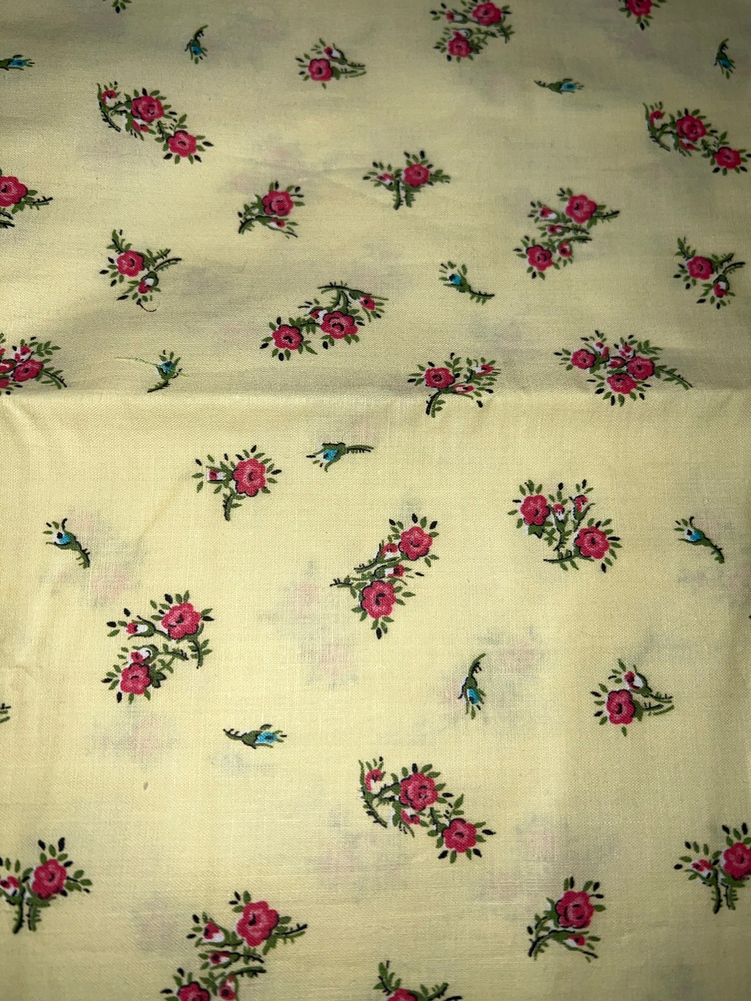 1/2 Yd Vintage Floral Print Calico Cotton Fabric 34” Wide - Etsy