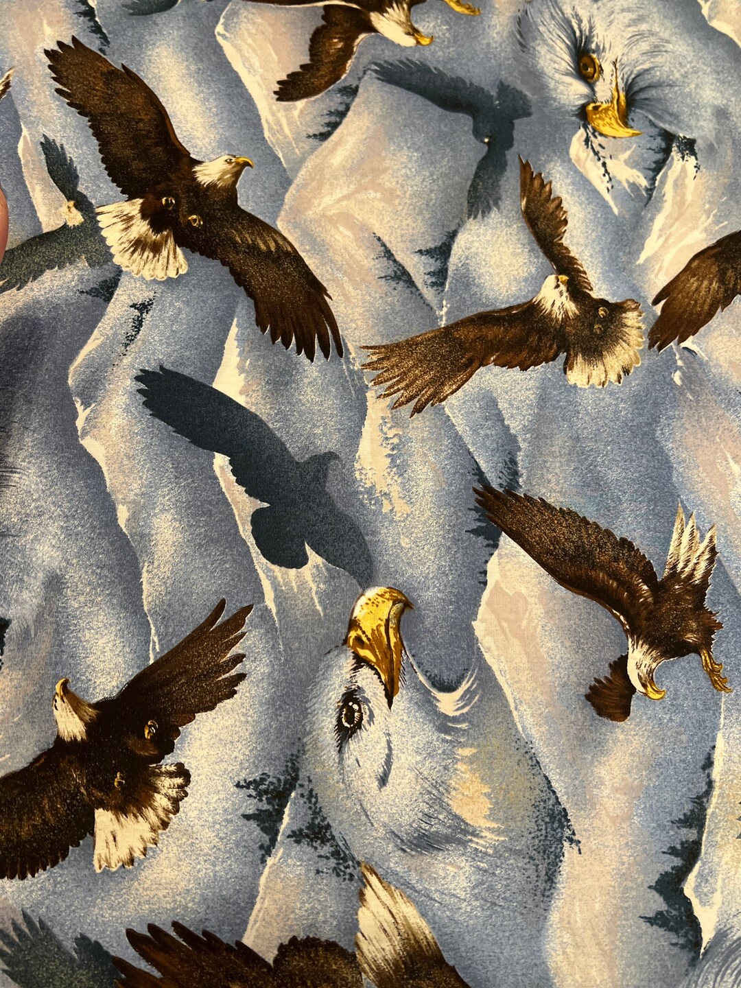 1/2 Yd “naturescapes” Eagle Print Cotton Fabric for P & B Textiles - Etsy
