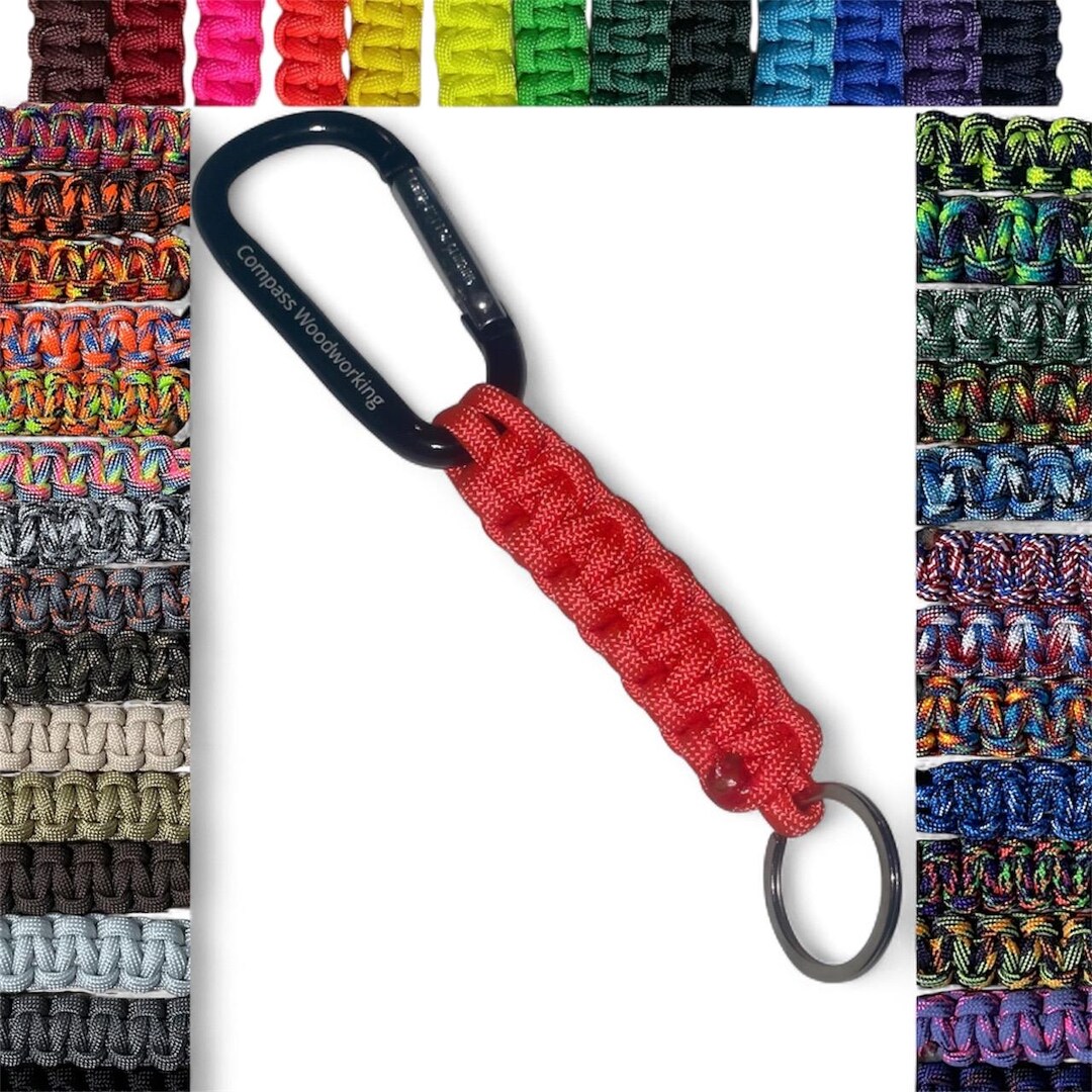 Handcrafted Paracord Keychain With Carabiner - Etsy