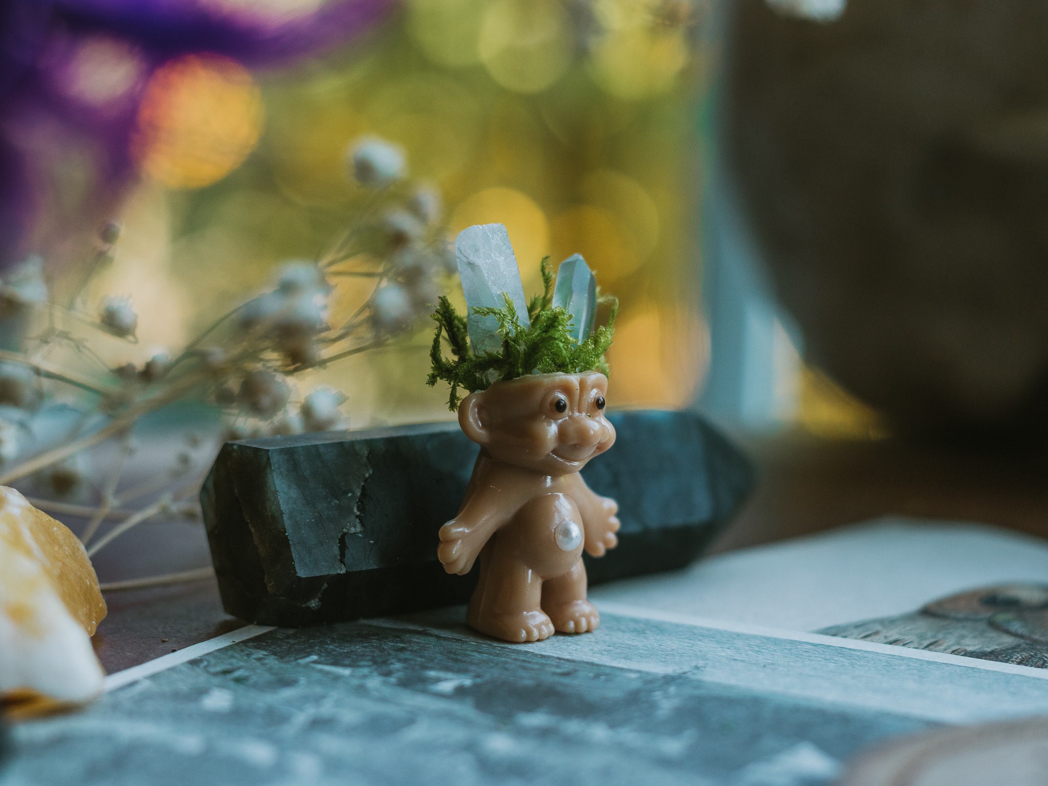 Mini Angel Aura Quartz Troll Crystal Troll Crystal Decor - Etsy