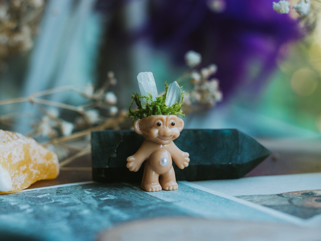 Mini Angel Aura Quartz Troll Crystal Troll Crystal Decor Crystal ...