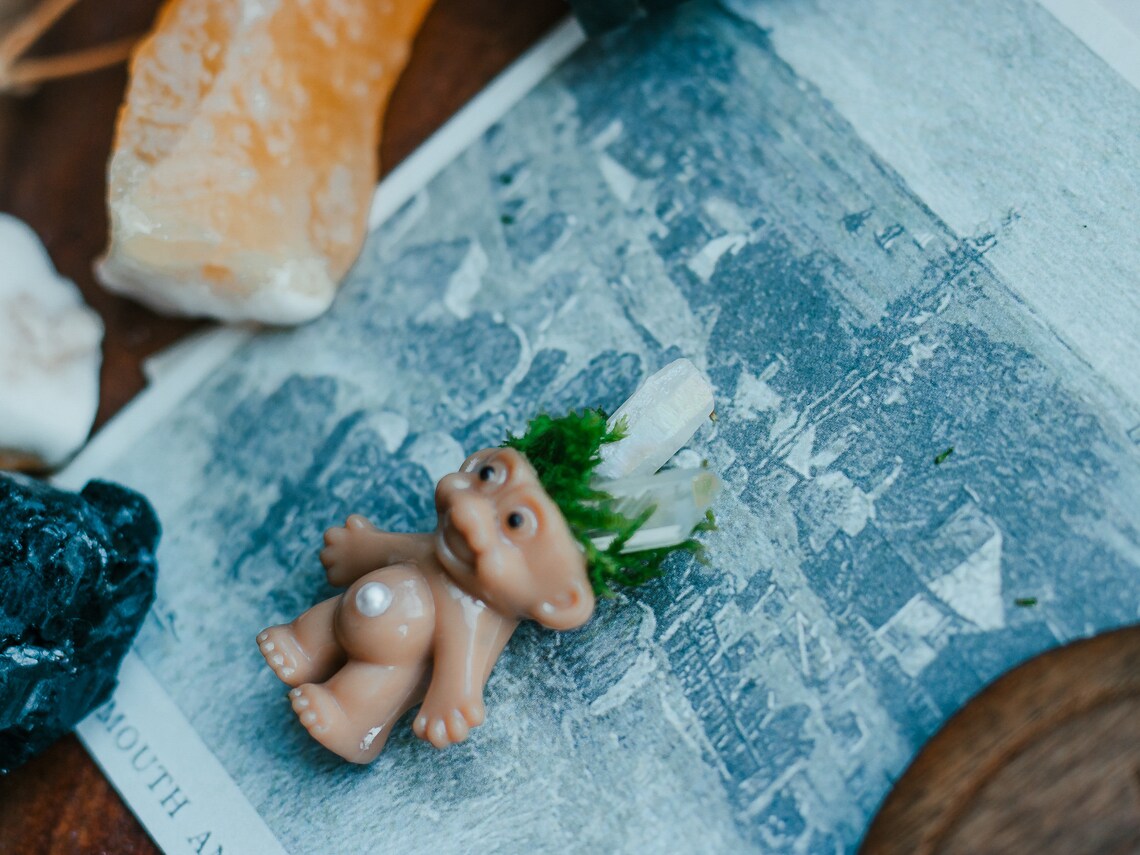 Mini Angel Aura Quartz Troll Crystal Troll Crystal Decor | Etsy