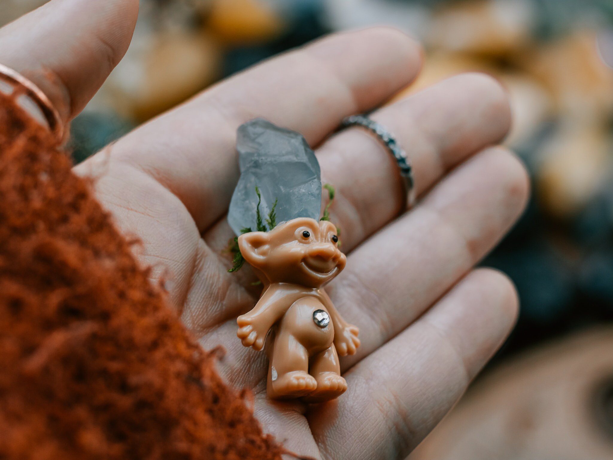 Mini Celestite Troll Good Luck Charm Crystal Troll | Etsy