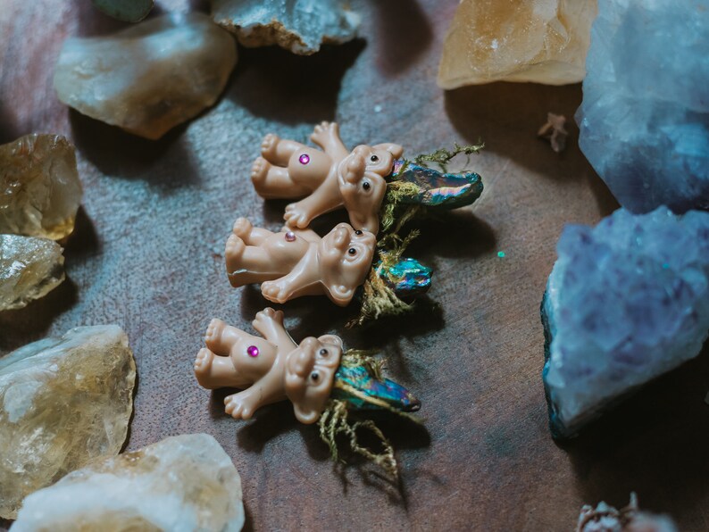 Mini Rainbow Hematite Troll Crystal Troll Fairy Garden | Etsy