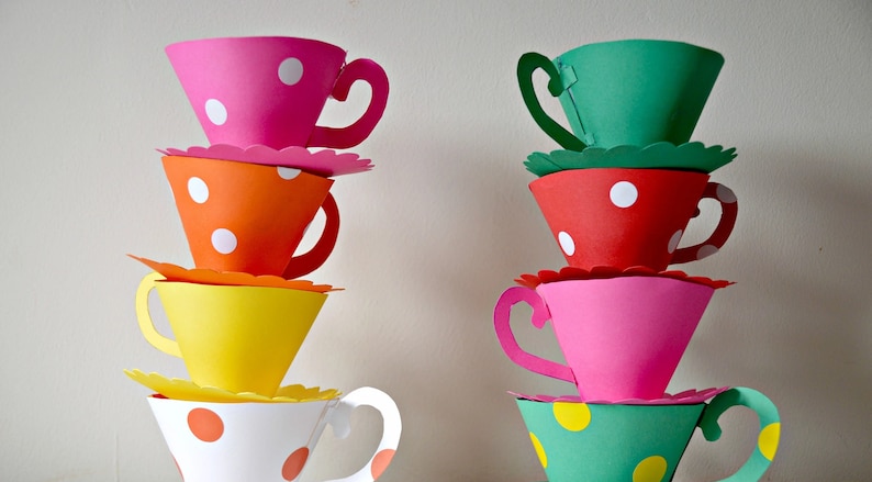 DIY Paper Teacup Craft Kit: Printable Pattern Activity (easy Assembly ...
