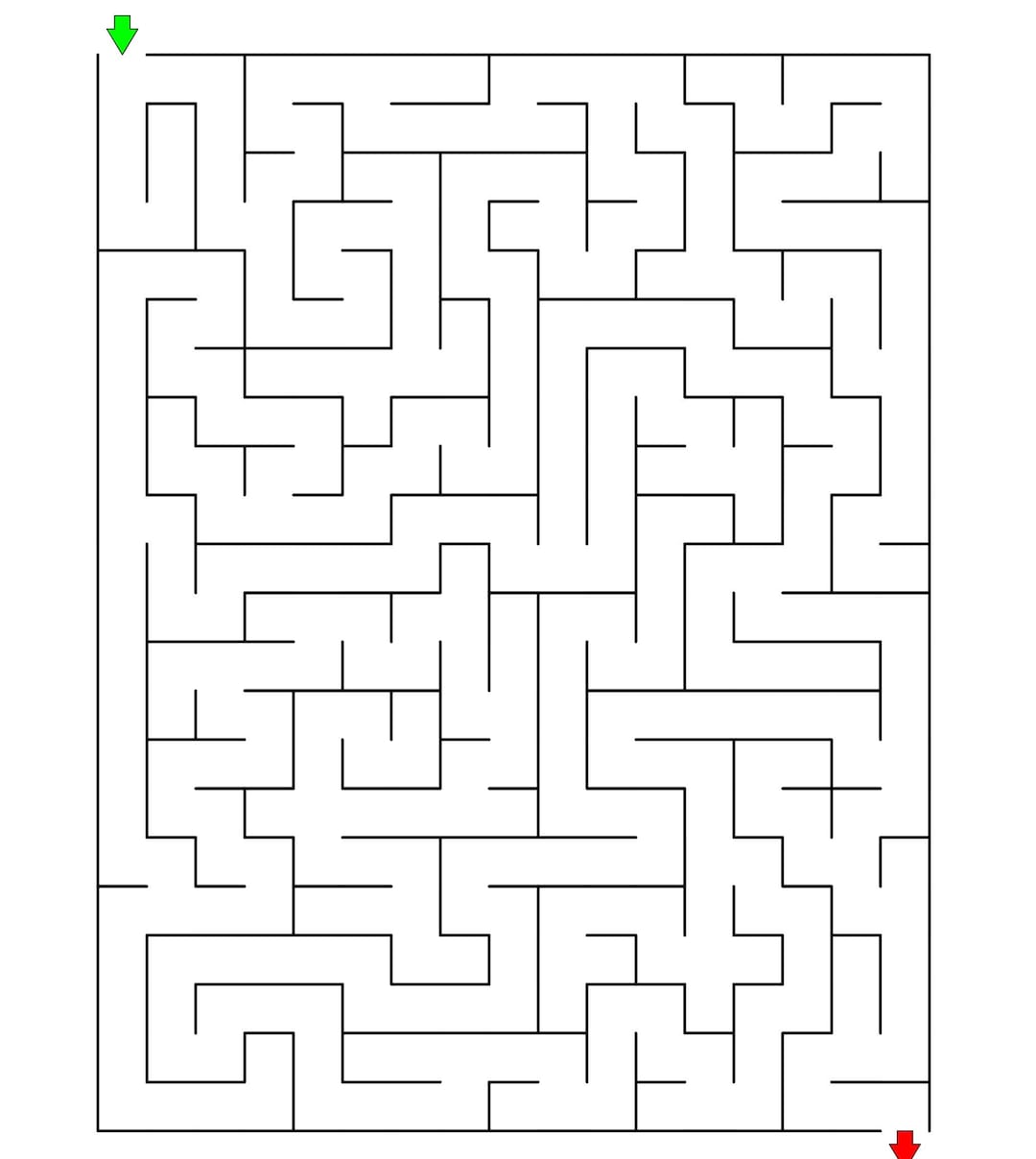 20 Easy Printable Maze Games for Kids - Etsy