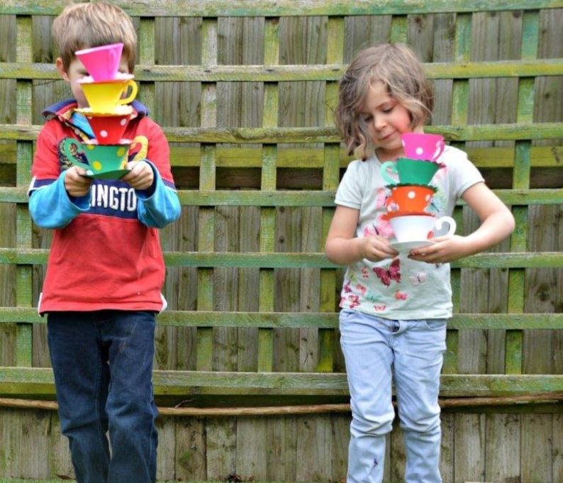 DIY Paper Teacup Craft Kit: Printable Pattern Activity (easy Assembly ...