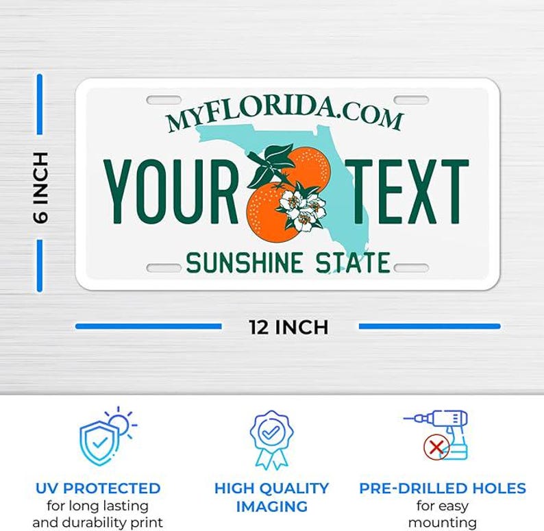 Custom State License Plate - Personalized 50 States Sign for Car, Room ...