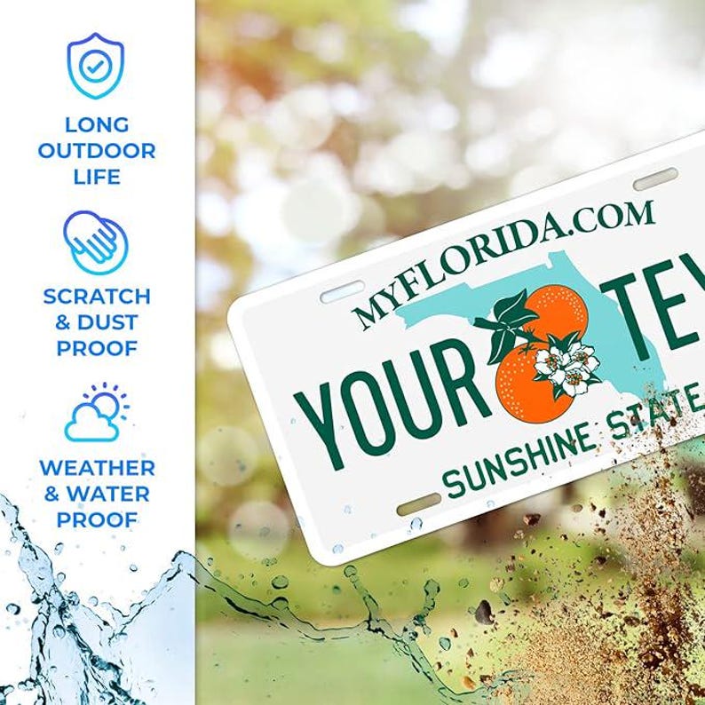 Custom State License Plate - Personalized 50 States Sign for Car, Room ...