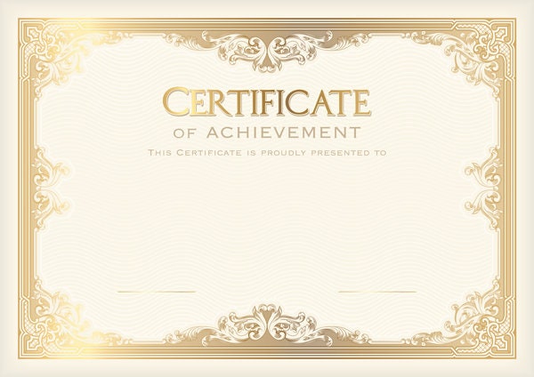 Certificate of Achievement Blank - Etsy