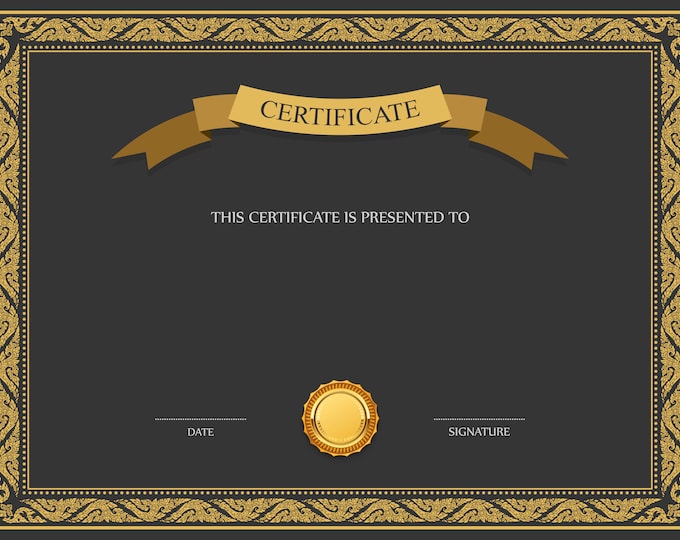 Blank Fillable Certificate - Etsy
