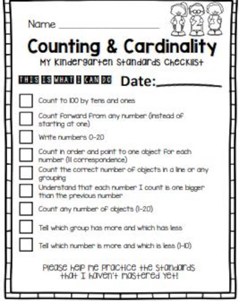Kindergarten Math Worksheets: Numbers 1-10 Assessment (PDF Printable ...