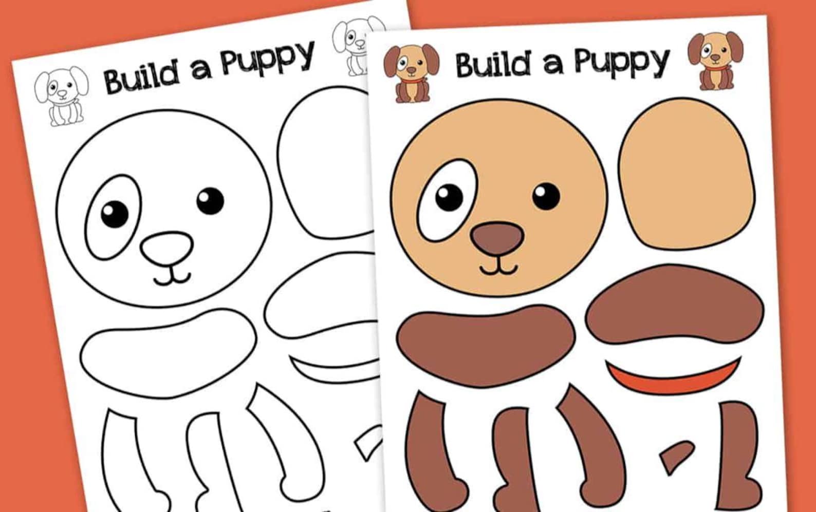 Build-a-puppy Printable Craft for Kids – Fun DIY Dog Paper Activity ...