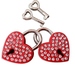1pcs New Heart Padlock Heart Shape Lock With Diamond - Etsy