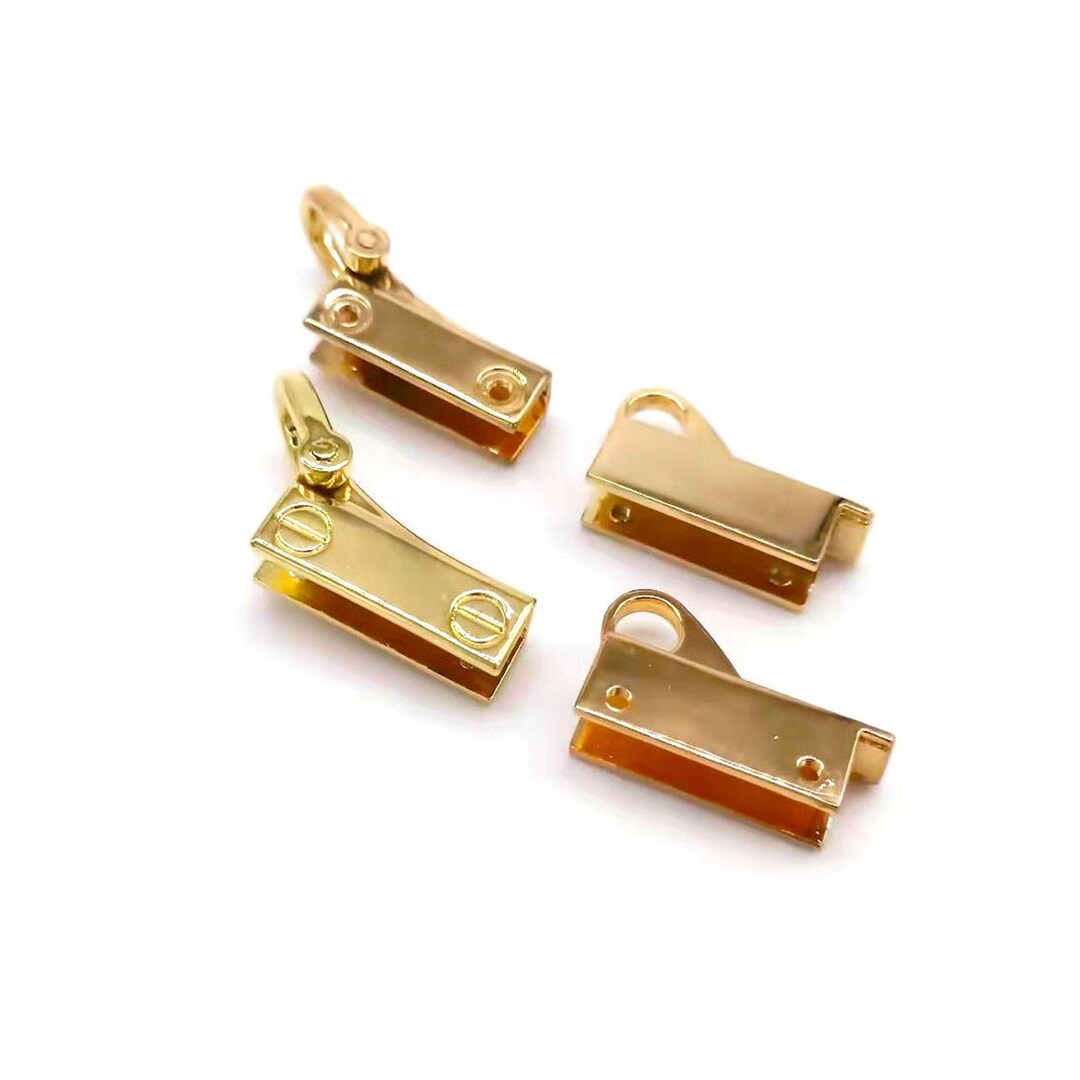 12pcs Light Gold Chain Connector Bag Chain Strap Buckle Screw D Ring ...