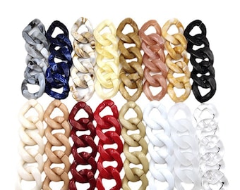 Plastic Link Chain,uv Plated ABS Plastic Curb Chain Link,flat Twist ...