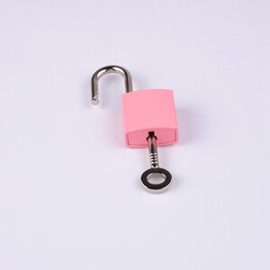 Zinc Alloy Pink Color Square Lock,safety Lock With Key - Etsy