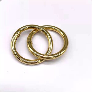 12pcs Light Gold Metal Round O Ring Gate Spring Snap Hook Gate O Ring ...