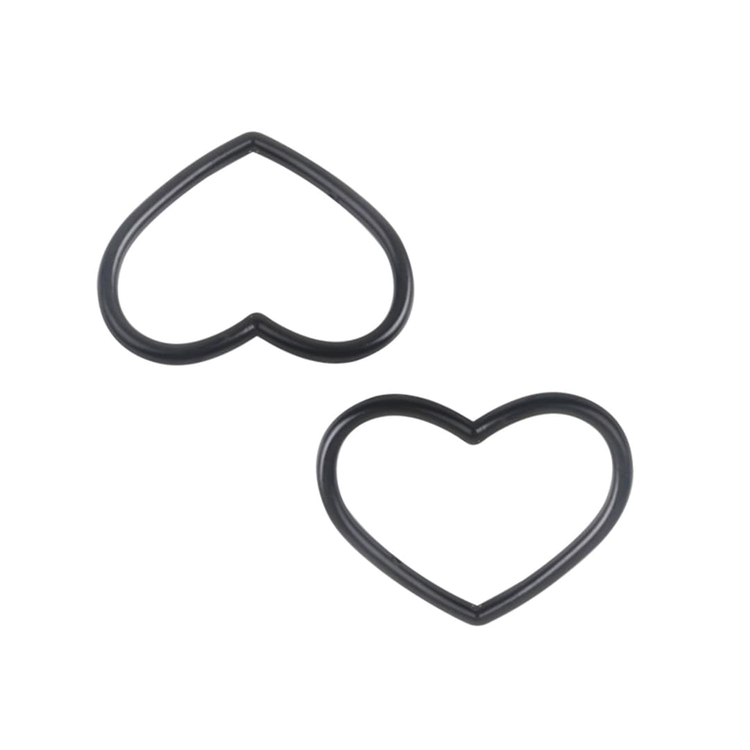 4/10/20/50pcs 40x40mm Black Metal Heart Shape Buckle Belt Strap Buckle ...