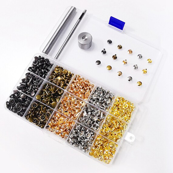 2 Boxes 8mm Double Cap Rivets Rivet Setting Kit Leather Craft - Etsy